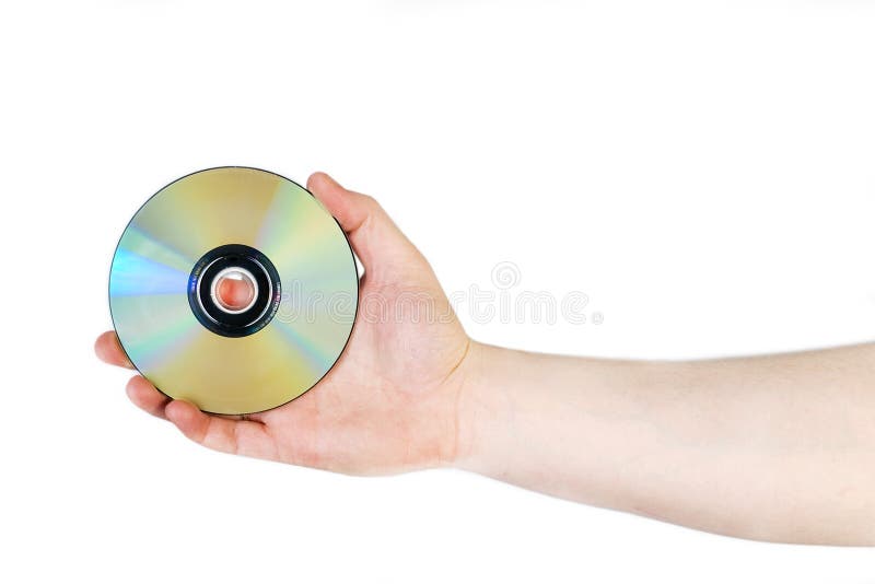 Hand with compact disc stock photo. Image of thumb, finger - 13713488