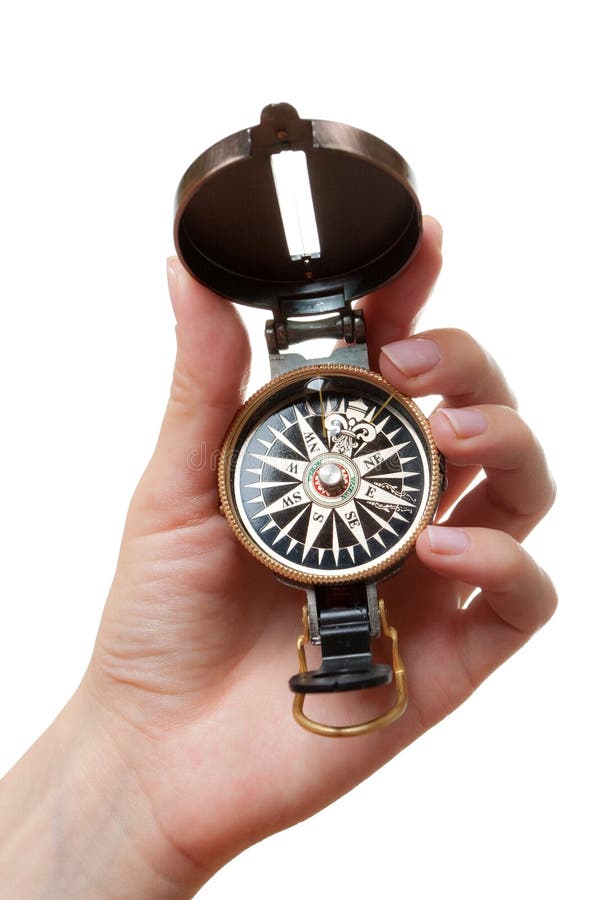 Compass in hand stock photo. Image of male, journey, compass - 2208902