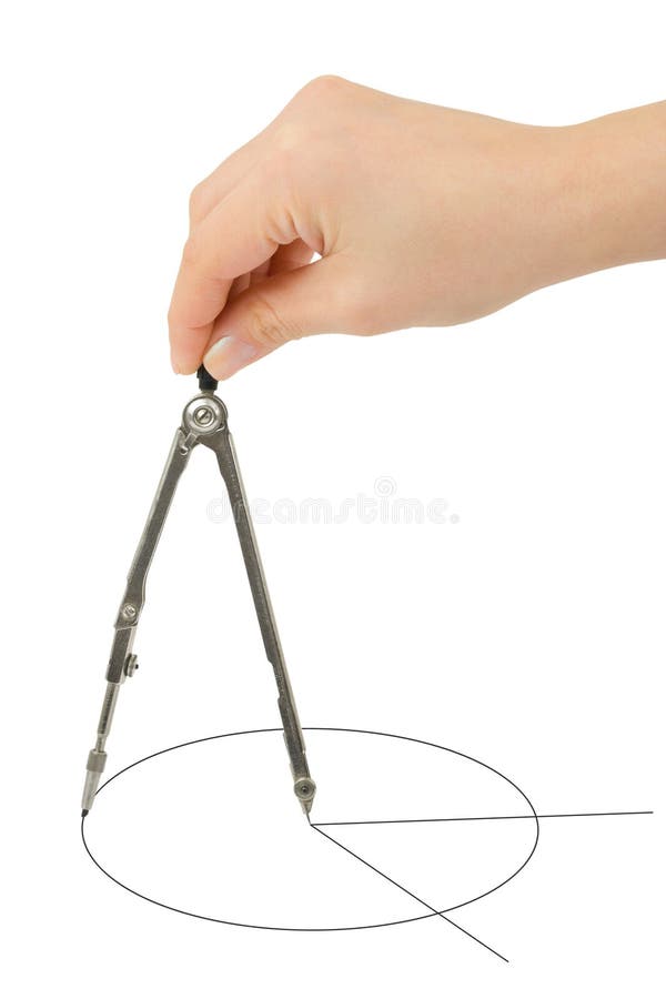 Hand with compass stock photo. Image of line, background - 8335350