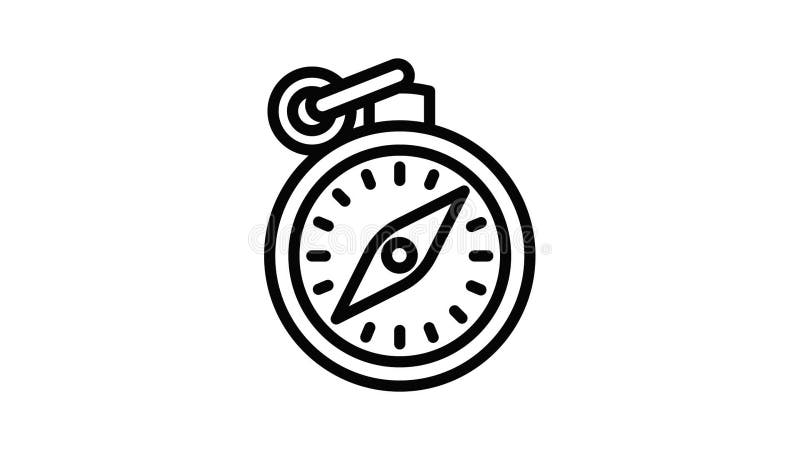 Compass Icon Over Hands on White Background. Flat Motion Graphics ...