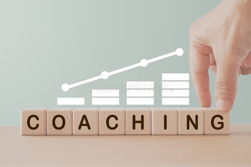 Hand Complete Coaching Text on Wooden Cube Blocks Stock Photo - Image ...