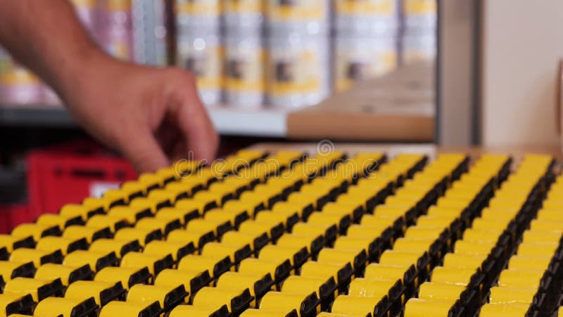 Hand Completing an Array of Electronic Components - Close Up Stock ...