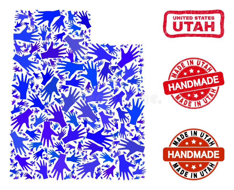 Utah State Limit Sign and Map of USA Stock Vector - Illustration of ...