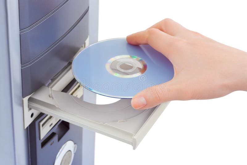 Hand and computer cd-rom stock photo. Image of data, abstract - 15861486