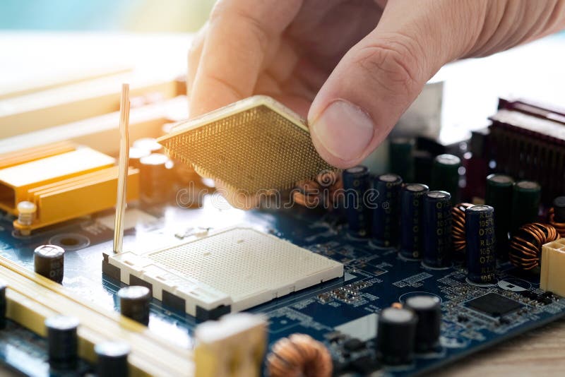 Hand of Computer Engineering Brings Computer Cpu Processor Memory ...