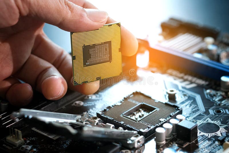 Hand of Computer Engineering Brings Computer Cpu Processor Memory ...