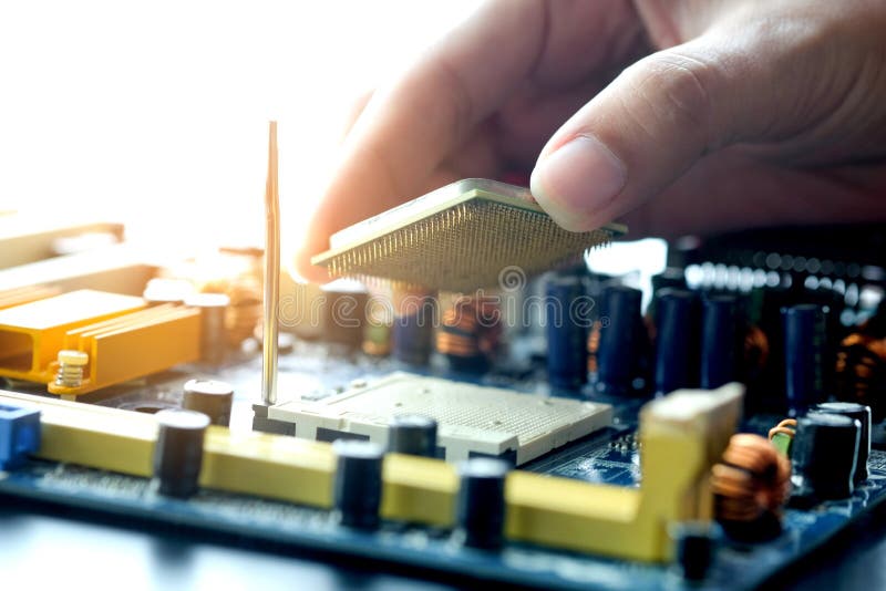 Hand of Computer Engineering Brings Computer Cpu Processor Memory ...