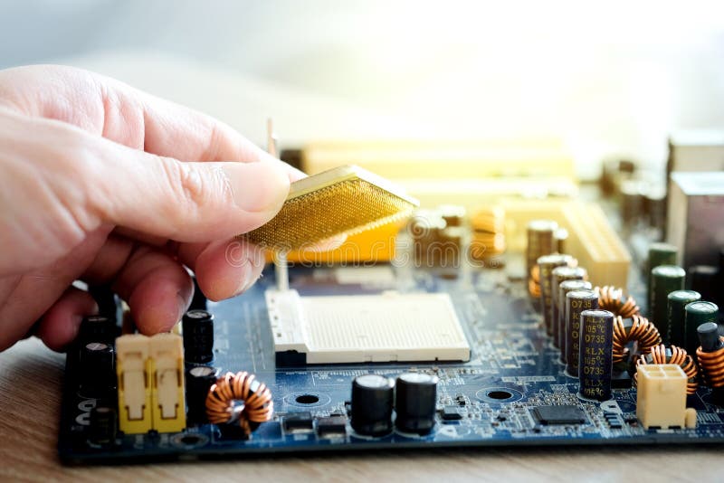 Hand of Computer Engineering Brings Computer Cpu Processor Memory ...