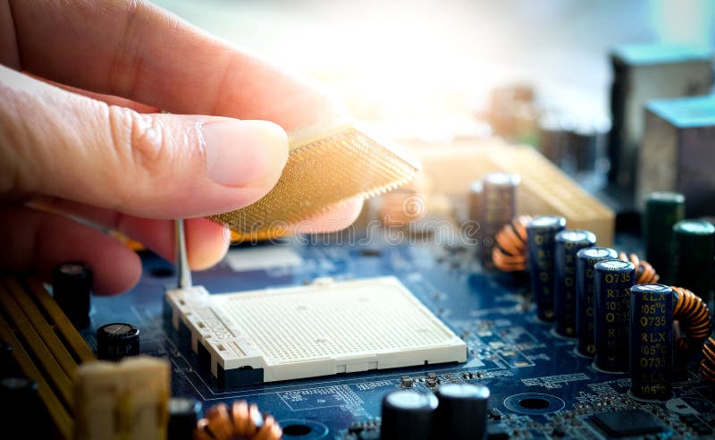 Hand of Computer Engineering Brings Computer Cpu Processor Memory ...