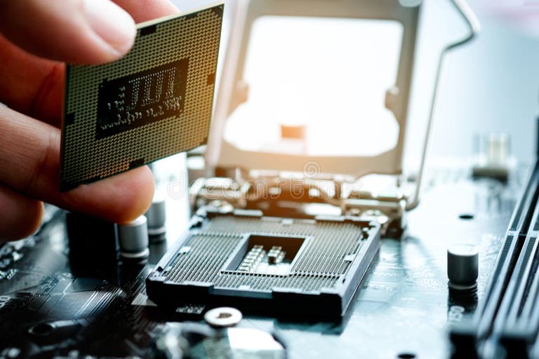 Hand of Computer Engineering Brings Computer Cpu Processor Memory ...