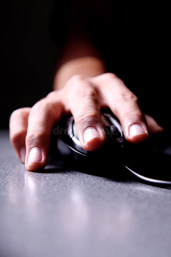 Hand and computer mouse stock image. Image of company - 11918155