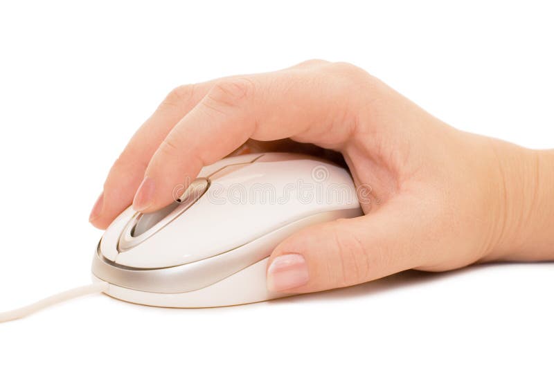 Black hand on mouse stock image. Image of communicating - 7202269