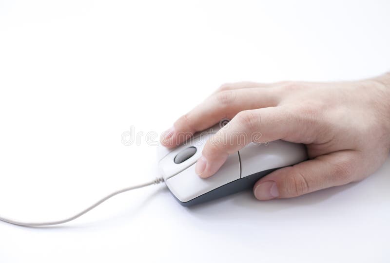 Click the mouse stock photo. Image of office, dragging - 1884648