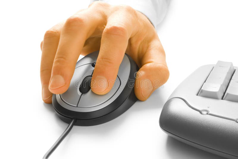 Hand and computer mouse stock photo. Image of fingers - 3562348