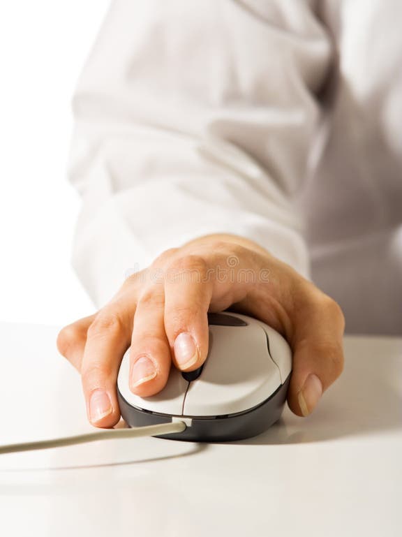 Hand with computer mouse stock photo. Image of hold, isolated - 6098816