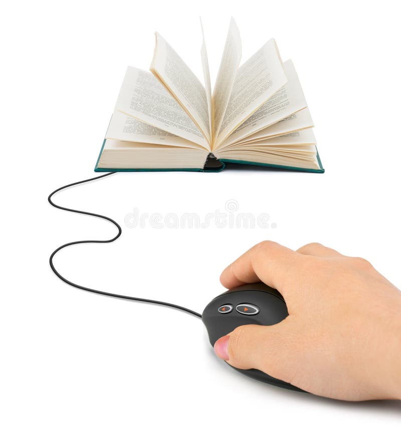 Hand with Computer Mouse and Monitor Stock Image - Image of ideas ...