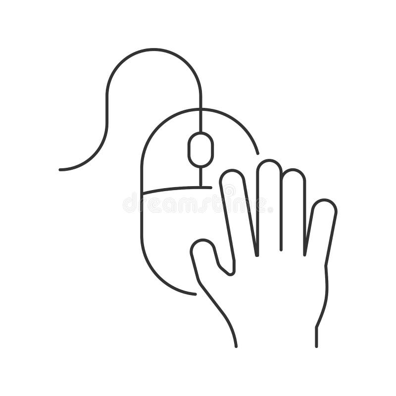Hand Using Computer Mouse Stock Illustrations – 475 Hand Using Computer ...