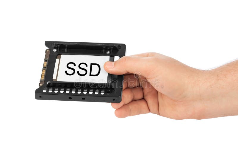 Hand and Computer SSD Drive Stock Image - Image of portable, raid: 78052875