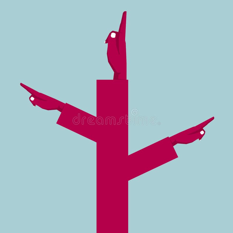 Combination of Three Fingers Stock Illustration - Illustration of ...