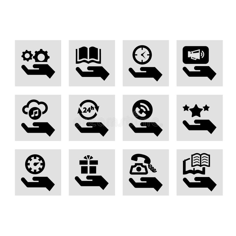Hand concept icons stock vector. Illustration of communication - 36920154