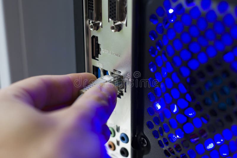 Connect To the Computer Network Internet Cable. Cable from the Router ...