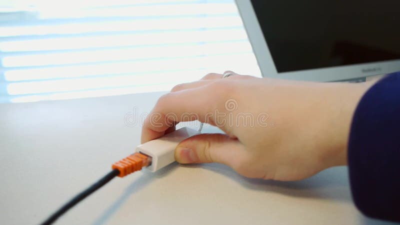 Hand Connecting Disconnecting the Internet Network Stock Video - Video ...