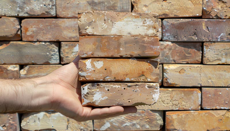 Hand of Construction Worker, Industrial Bricklayer Installing Bricks on ...