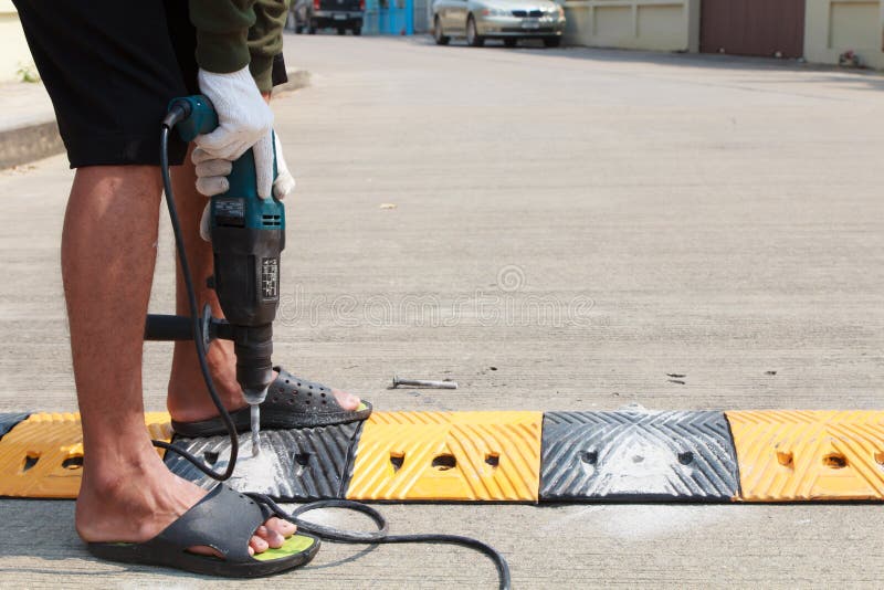 Hand of Construction Worker Stock Image - Image of helmet, exterior ...