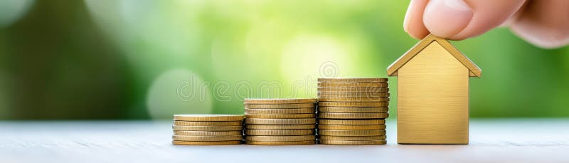 Hand Contributes Coin To Stack, a Visual Representation of Savings and ...