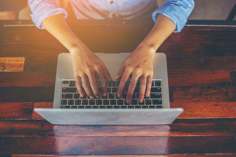 Hand Control on a Laptop Touchpad Stock Photo - Image of path, data ...