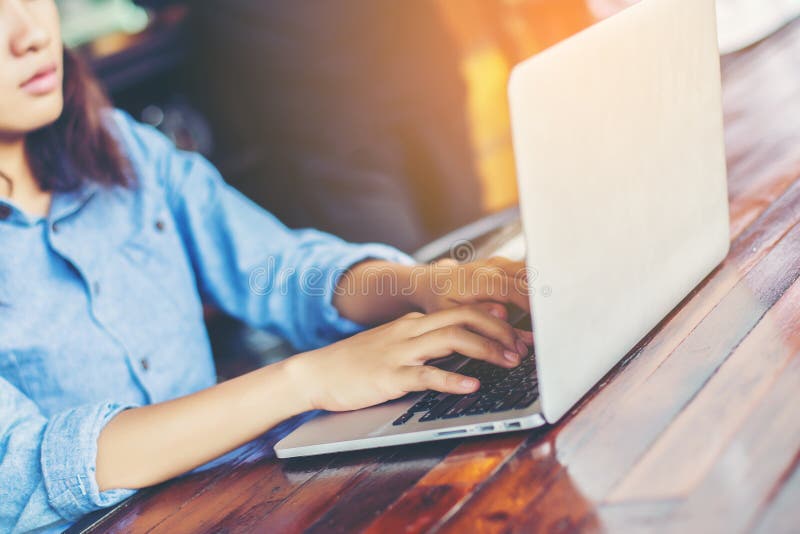 Hand Control on a Laptop Touchpad Stock Photo - Image of finger, screen ...