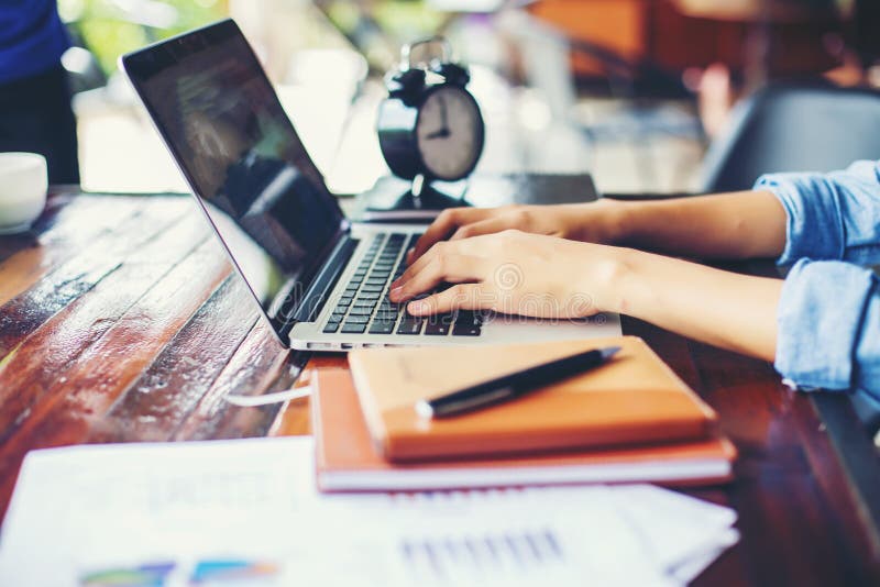 Hand Control on a Laptop Touchpad Stock Photo - Image of technical ...