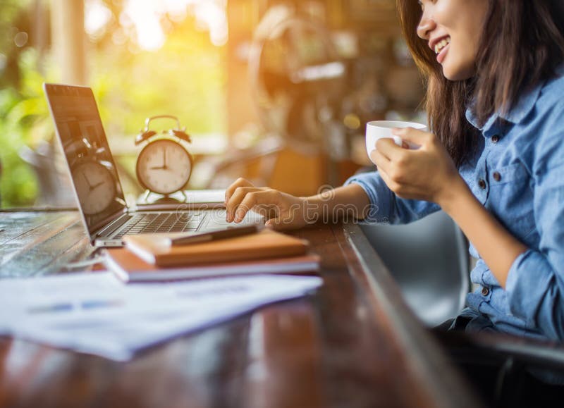 Hand Control on a Laptop Touchpad Stock Photo - Image of display, hand ...