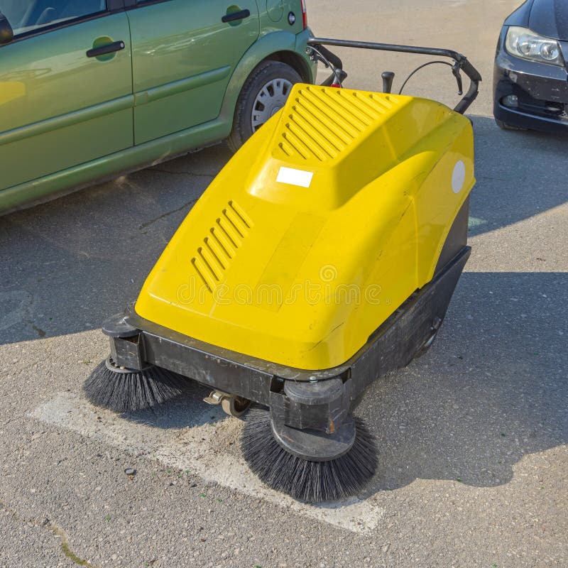 Hand Controlled Sweeper stock image. Image of exterior - 286046757