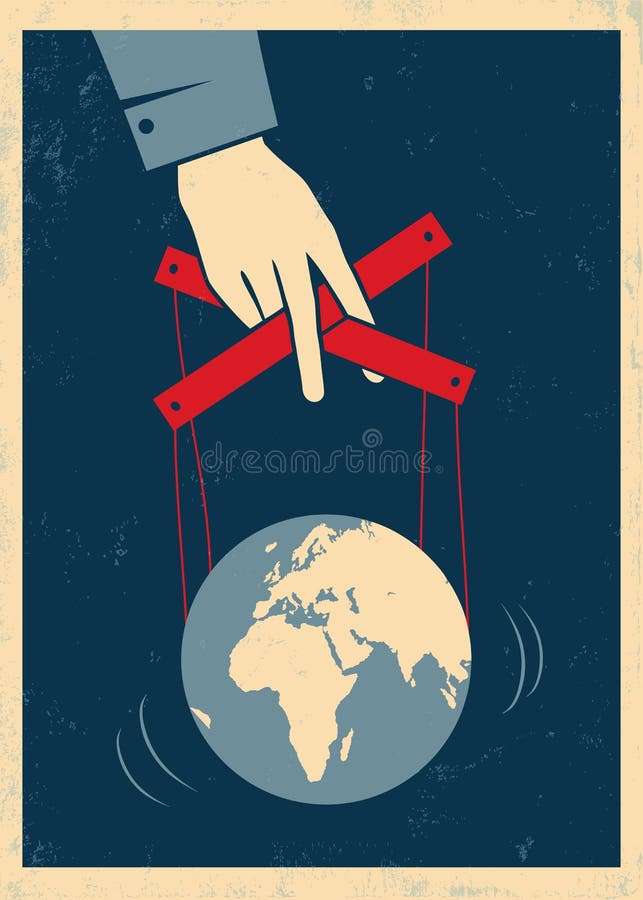 Hand and the globe stock vector. Illustration of design - 24555539