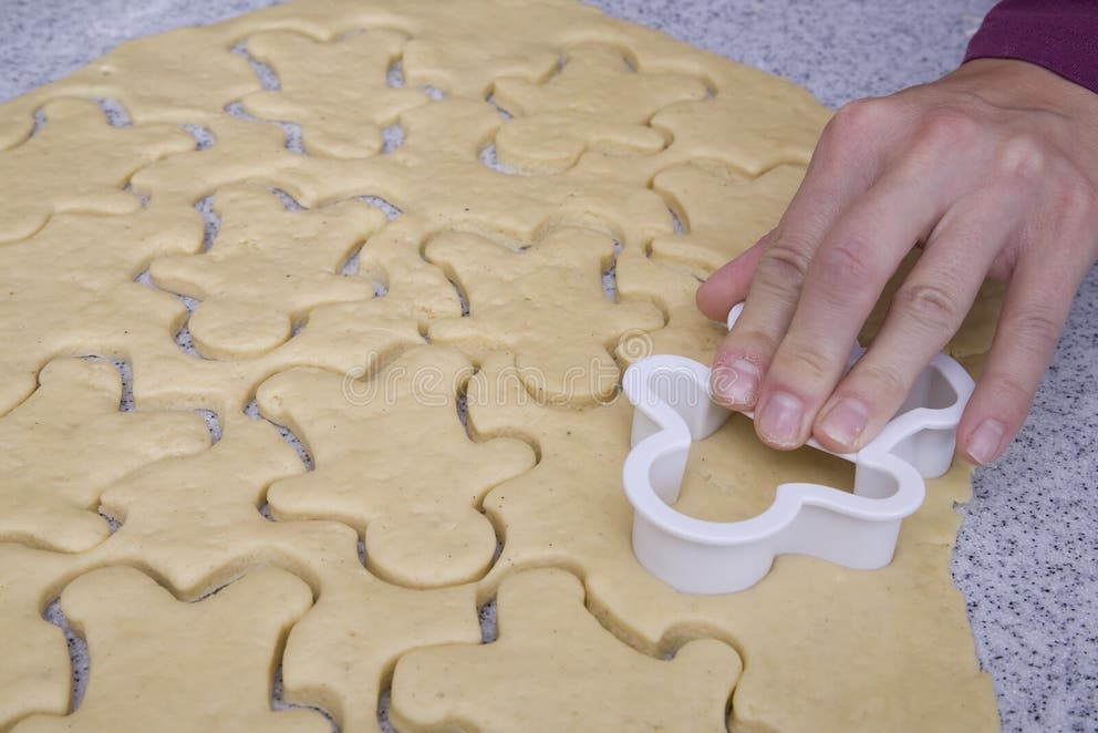 Hand and cookie cutter stock image. Image of gingerbread - 11345687