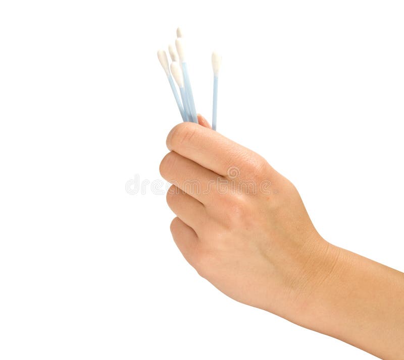 Hand and cotton swabs stock photo. Image of color, manicure - 12542608