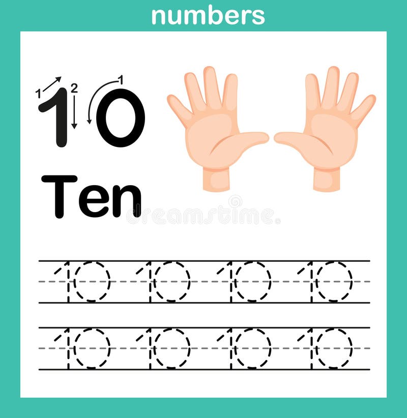 Hand Count.finger and Number,Number Exercise Stock Vector ...