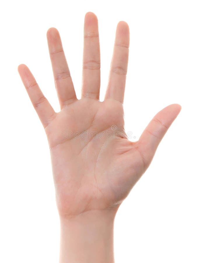 Hand counting: five stock photo. Image of lighting, high - 33226594