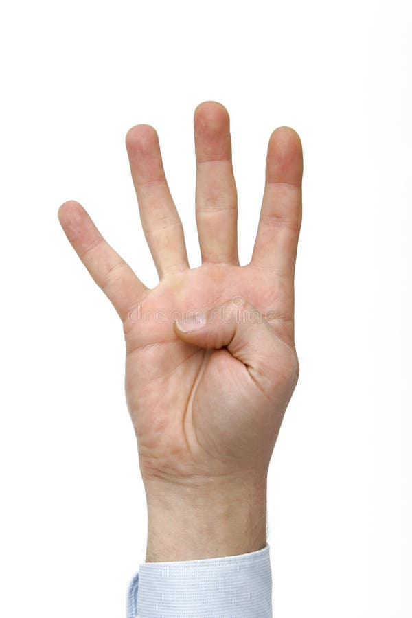 Hand counting four stock photo. Image of gesturing, abstract - 14365422