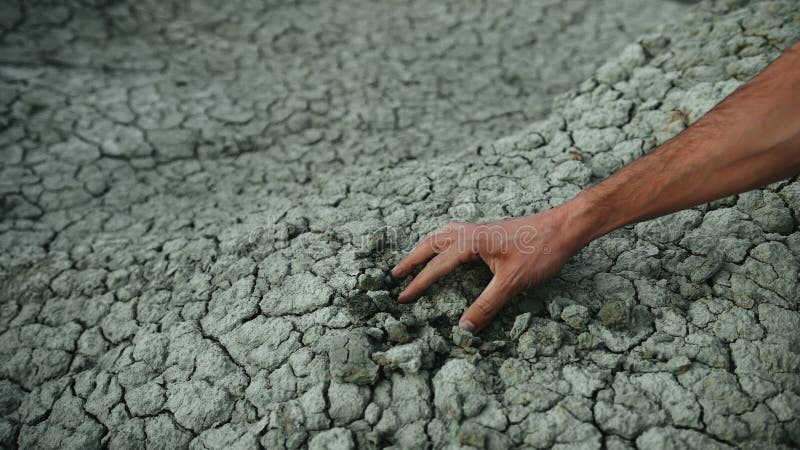 Farmer& X27;s Hand Touches Dry Soil Stock Photo - Image of food ...