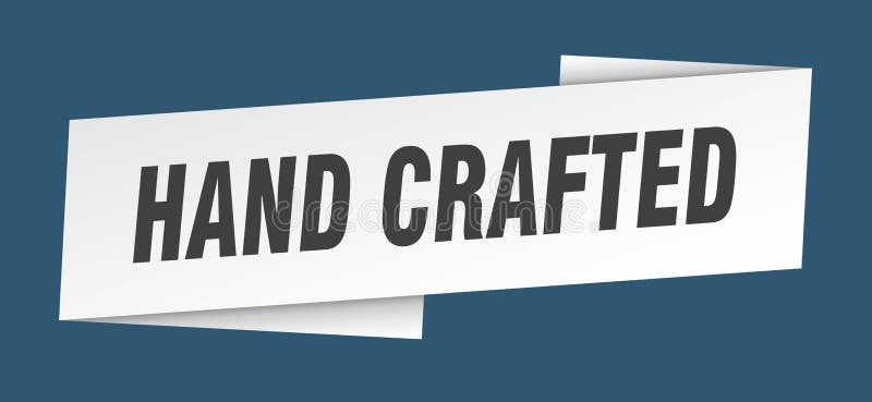 Hand Crafted Banner Template. Hand Crafted Ribbon Label Stock Vector ...
