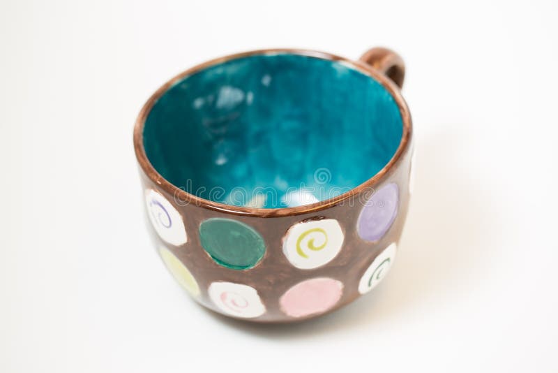 Hand Crafted Mug Above stock photo. Image of blue, ceramic - 29403674