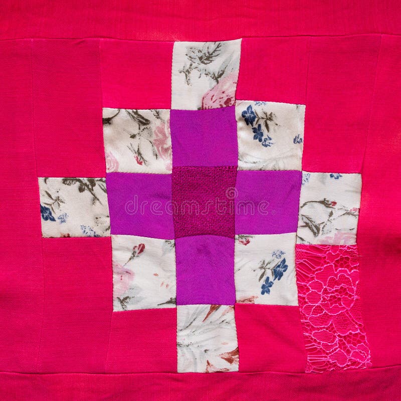 Hand-crafted Square Part for Pathcwork Cloth Stock Image - Image of ...