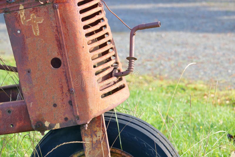 Hand Crank Starter for Tractor Stock Photo - Image of turn, side: 162508308