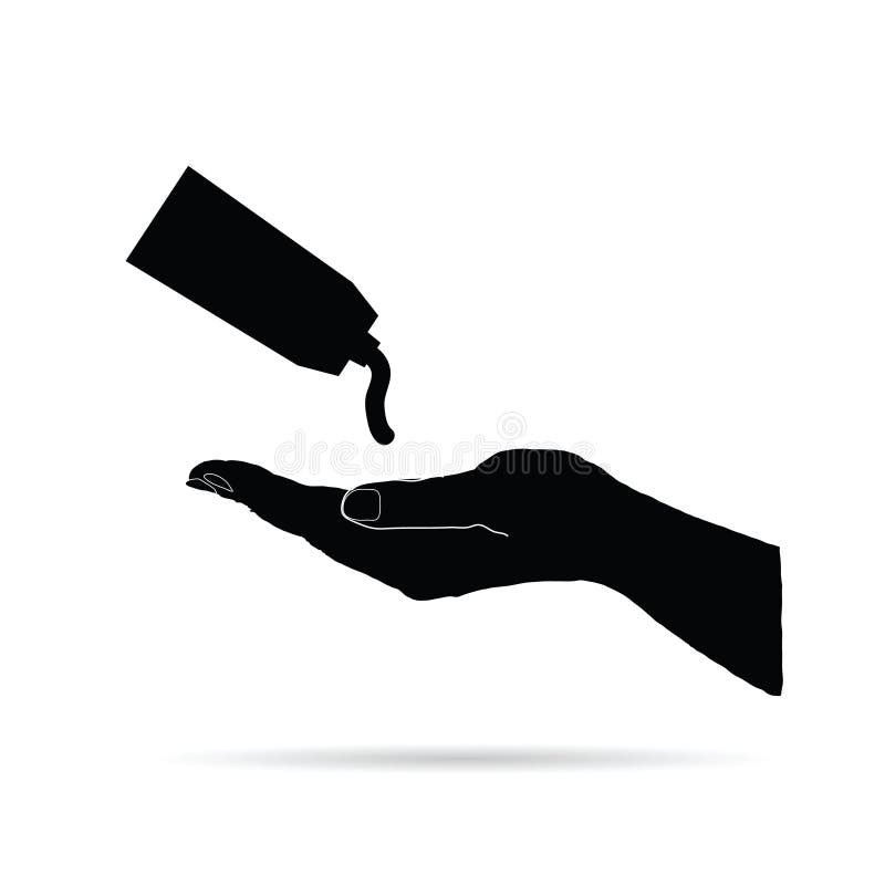 Daily Hand Cream Icon in Black Illustration Stock Vector - Illustration ...