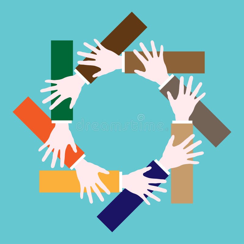 Hand Creative Connection with Teamwork. Cultural Equity, Diversity ...