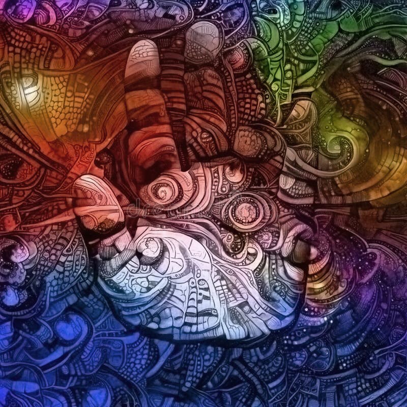 Hand of creator stock illustration. Illustration of flames - 215355823