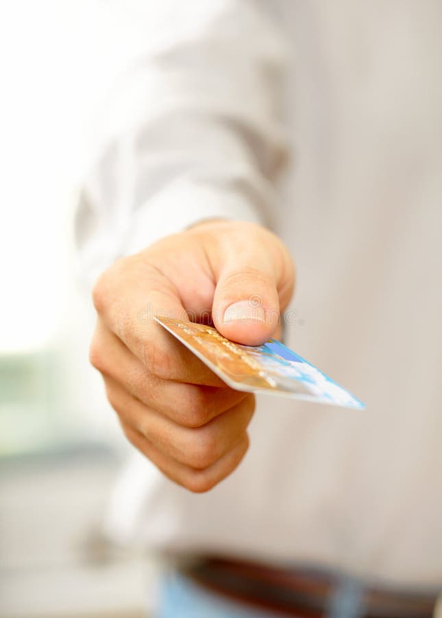 Hand with credit card stock image. Image of credit, payment - 55746069