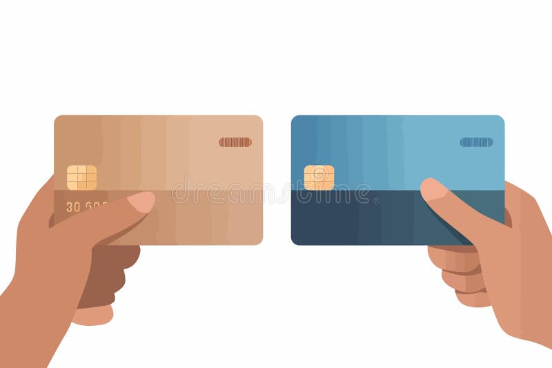 Hand with Credit Card Vector Flat Minimalistic Isolated Vector Style ...